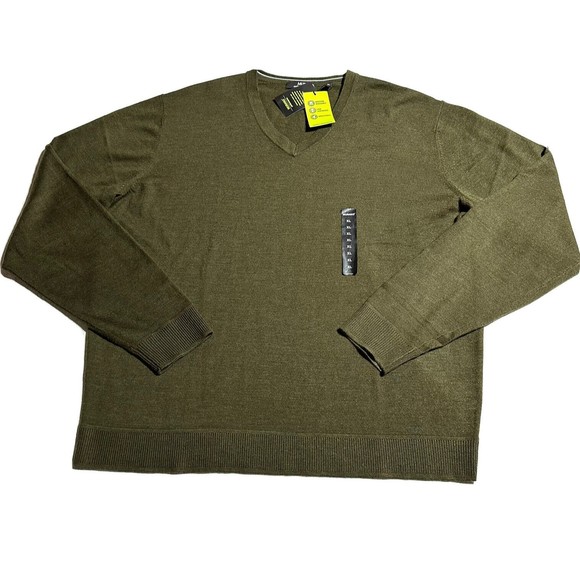 Murano | Sweaters | Murano Modern Performance Mens V Neck Sweater Olive ...